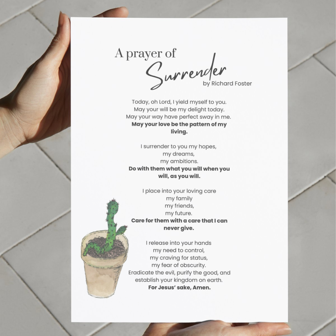Surrender Prayer Printable – Robe and Crown
